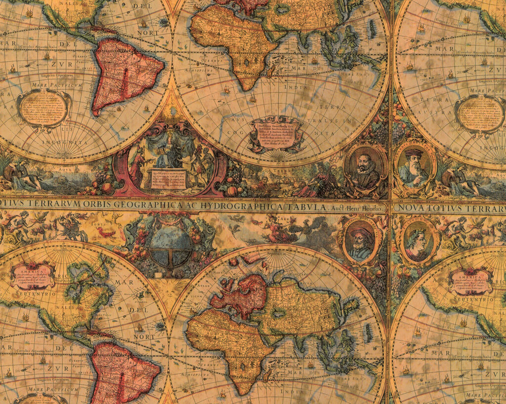 Old World Map Gift Wrap - WG Ellerkamp